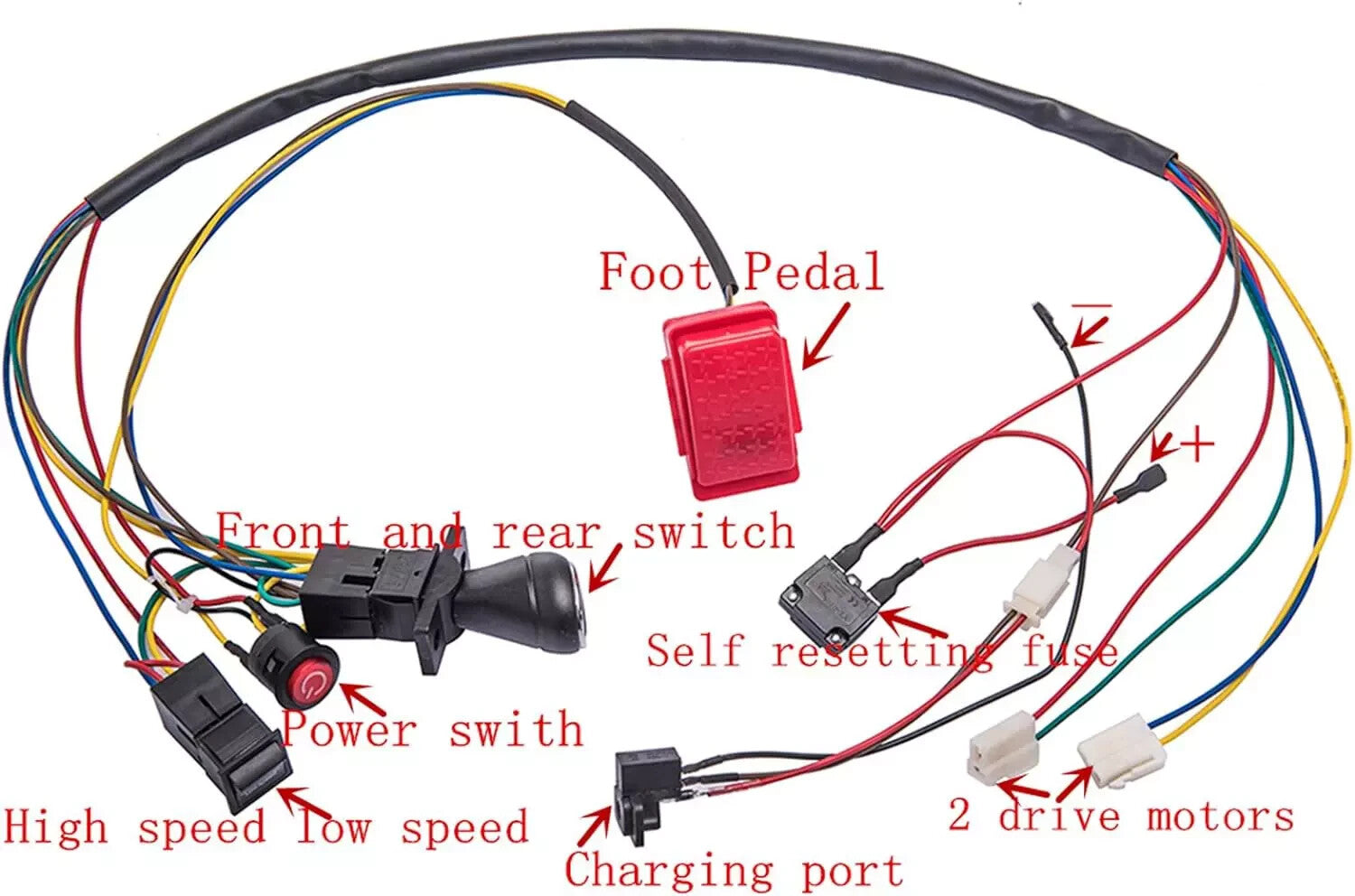 Children's DIY Electric Toy Car Kit with Accessories and Wiring Parts ...